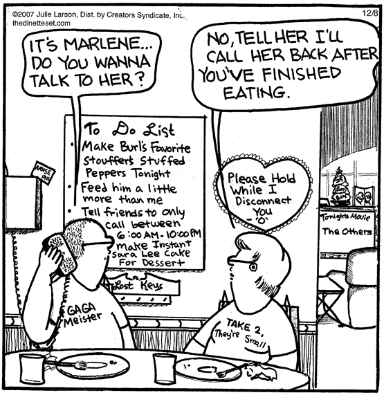 The Dinette Set for Dec 08, 2007, by Julie Larson | Creators Syndicate