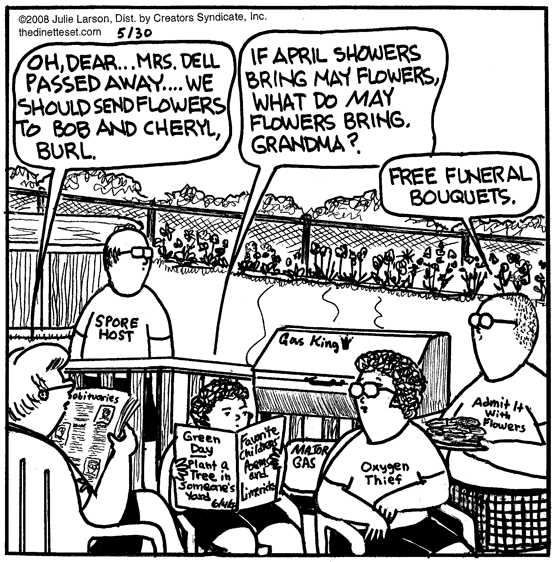 The Dinette Set for May 30, 2008, by Julie Larson | Creators Syndicate