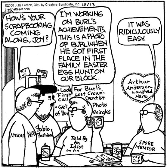 The Dinette Set for Oct 13, 2008, by Julie Larson | Creators Syndicate