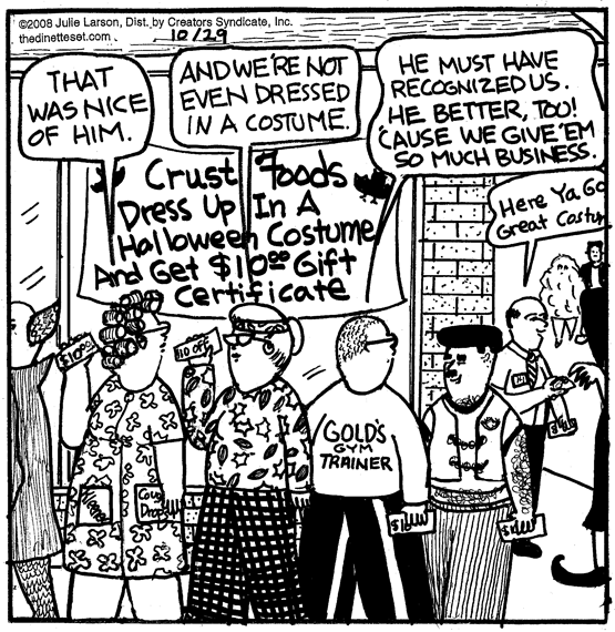 The Dinette Set for Oct 29, 2008, by Julie Larson | Creators Syndicate