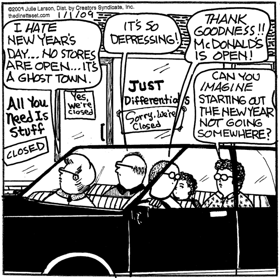 The Dinette Set for Jan 01, 2009, by Julie Larson | Creators Syndicate