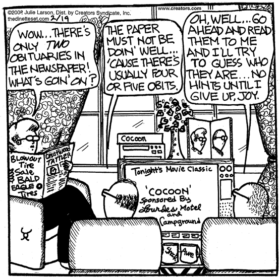 The Dinette Set for Feb 19, 2009, by Julie Larson | Creators Syndicate