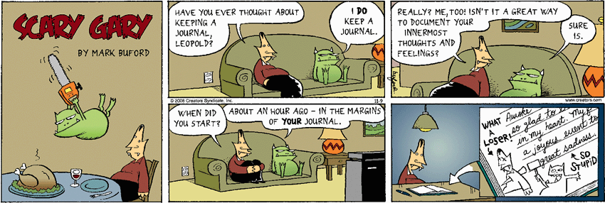 Scary Gary for Nov 09, 2008, by Mark Buford | Creators Syndicate
