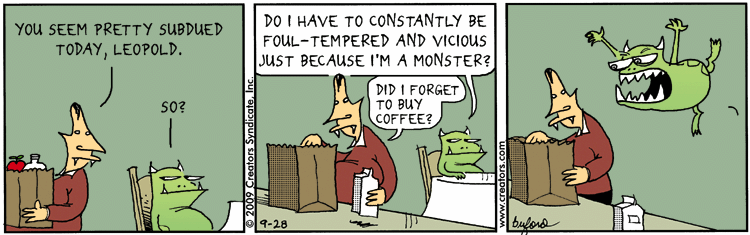 Scary Gary for Sep 28, 2009, by Mark Buford | Creators Syndicate