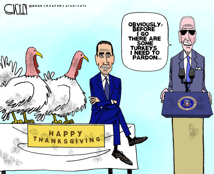 Steve Kelley for Nov 27, 2024, by | Creators Syndicate