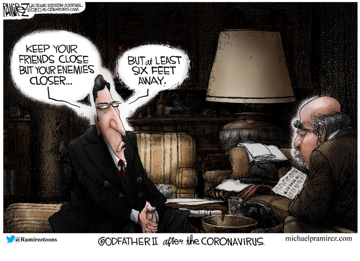 Michael Ramirez for Apr 20, 2020, by Michael Ramirez | Creators Syndicate