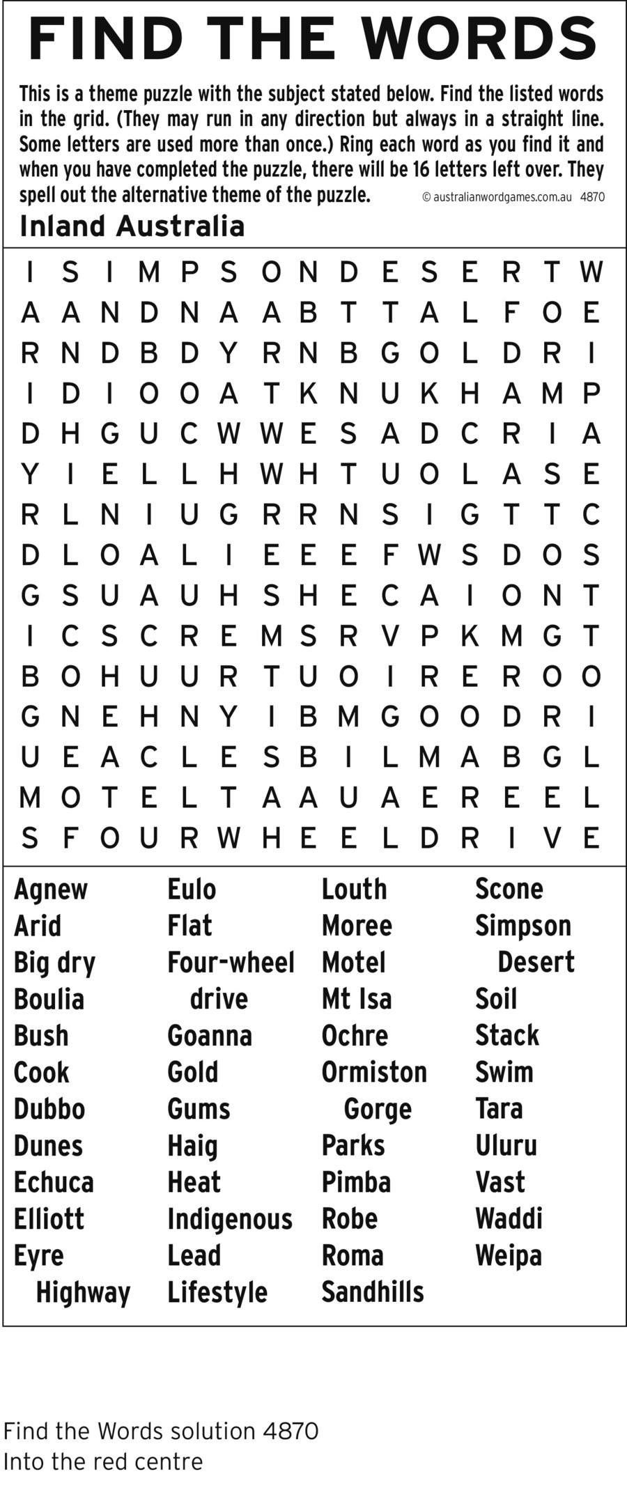 International Wordfind | Creators Syndicate