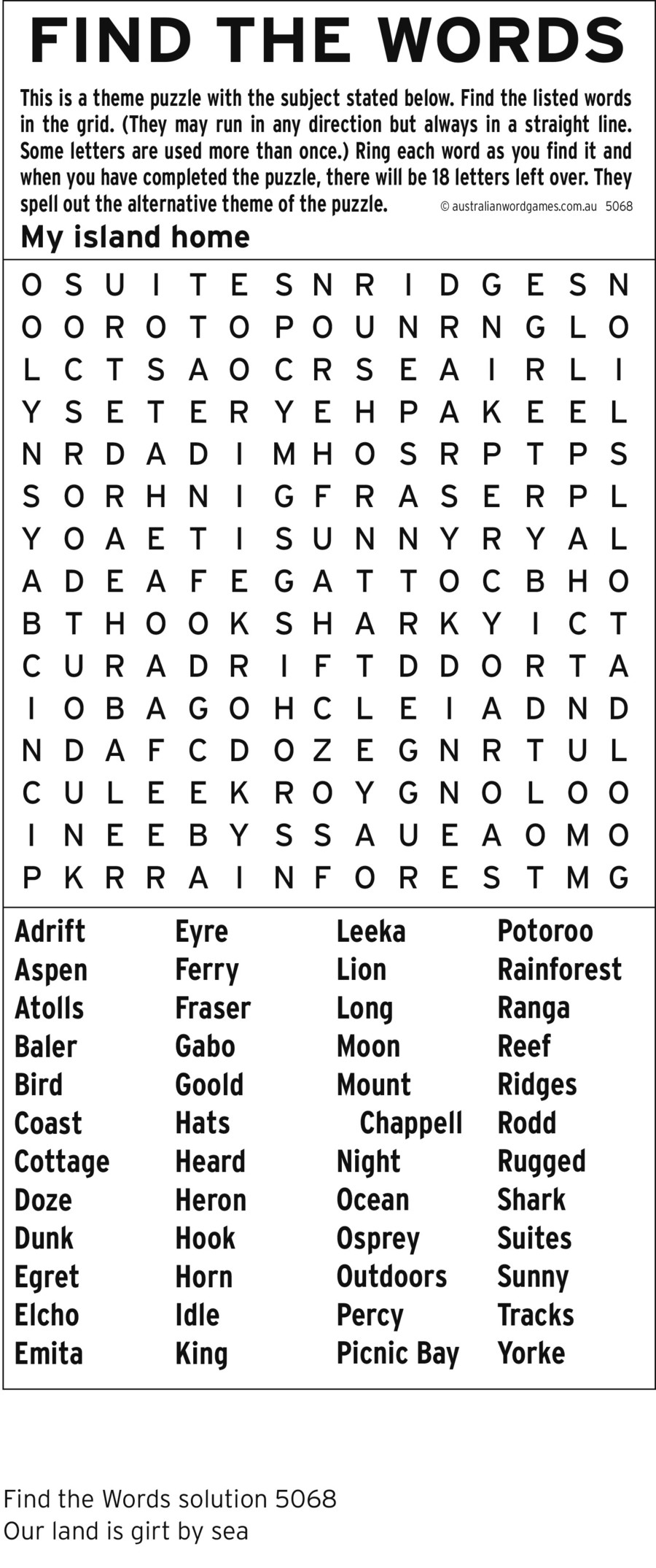 International Wordfind | Creators Syndicate