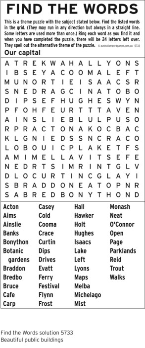 International Wordfind for Jan 23, 2023, by Auspac Media of Unit 4 ...