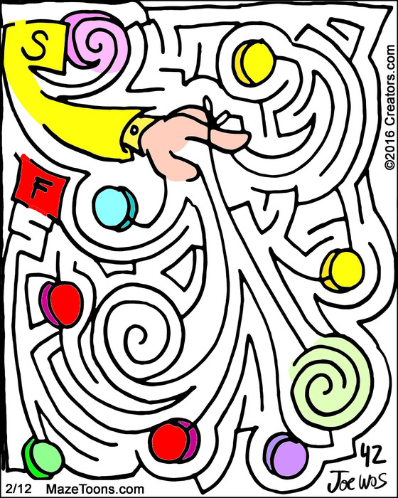 MazeToons for Feb 12, 2016, by Joe Wos | Creators Syndicate